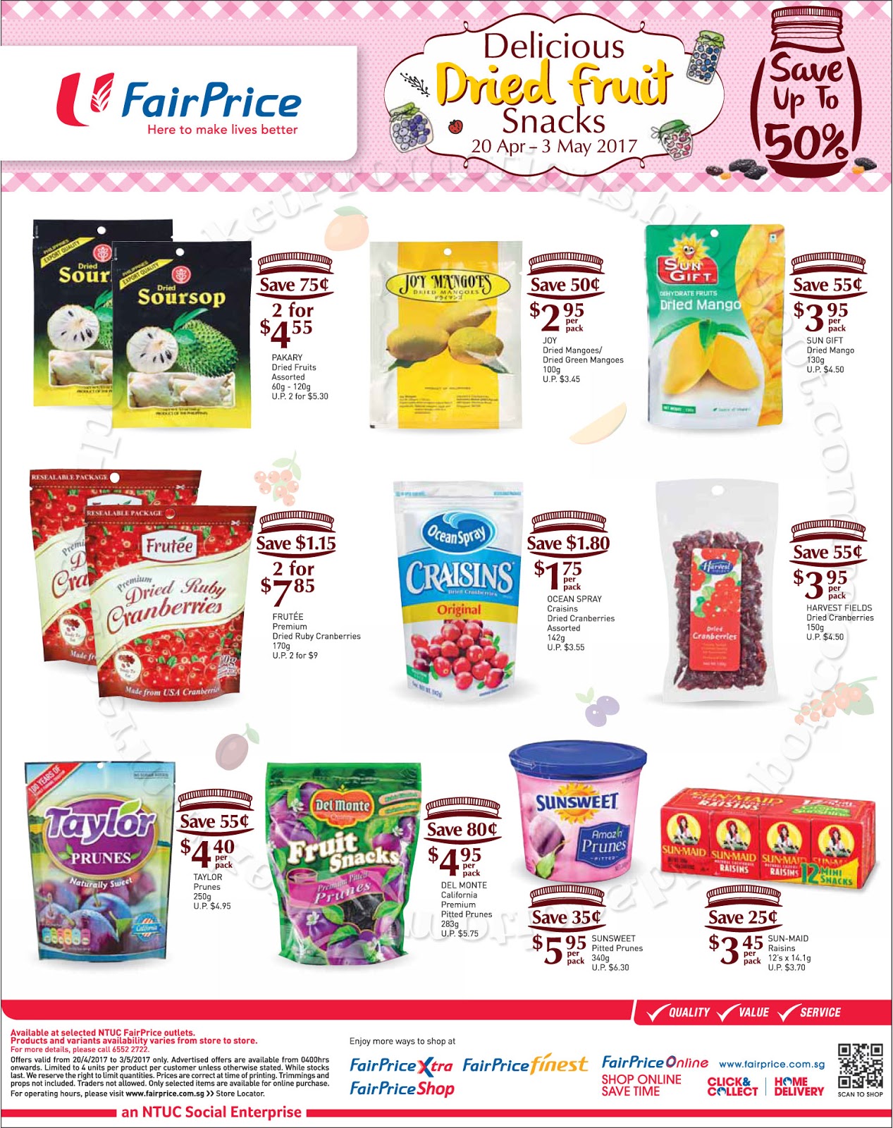 NTUC FairPrice Dried Fruit Snacks 20 April - 03 May 2017 ~ Supermarket ...