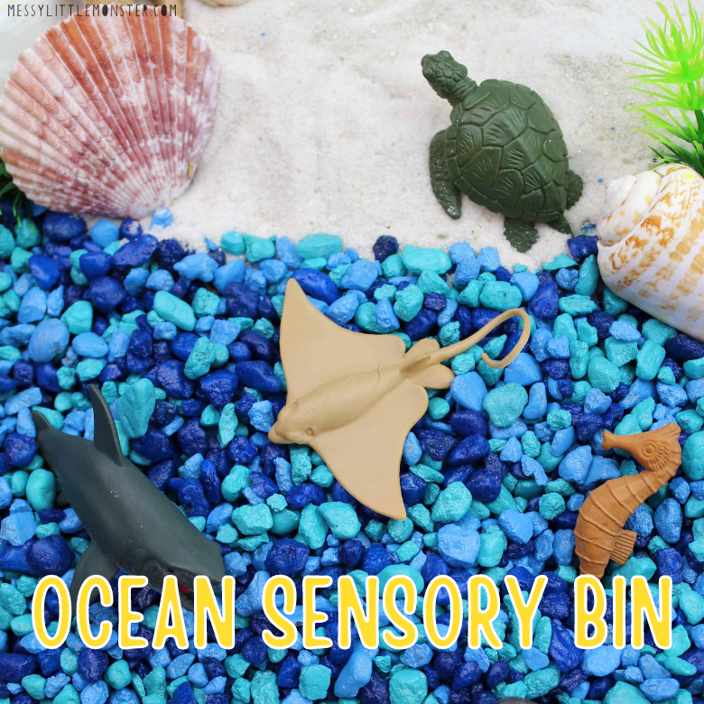 Ocean Sensory Bin - Messy Little Monster