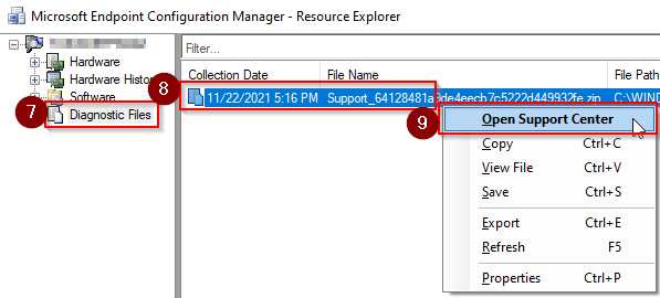MECM Client Diagnostic Logs