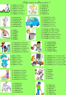 learn different languages with tips: Daily routines in German part 2