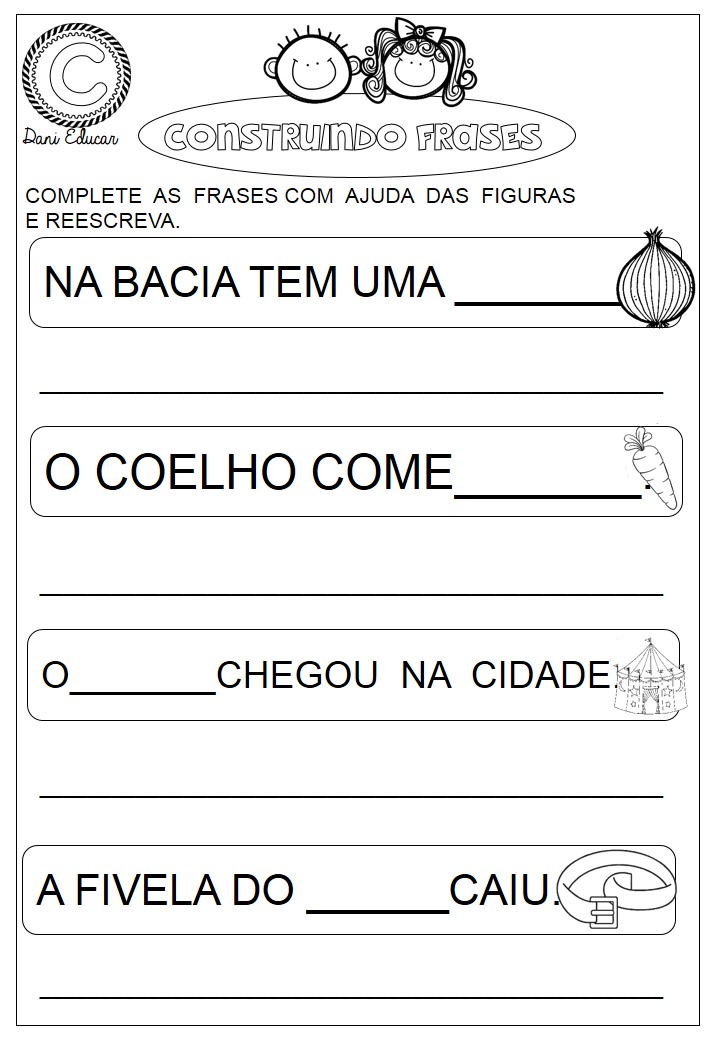 LINA COELHO, SEJAM BEM-VINDOS!: Formando Frases