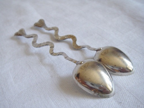 Silver: EXOTIC SOLID SILVER SNAKE HANDLES COFFEE SPOONS