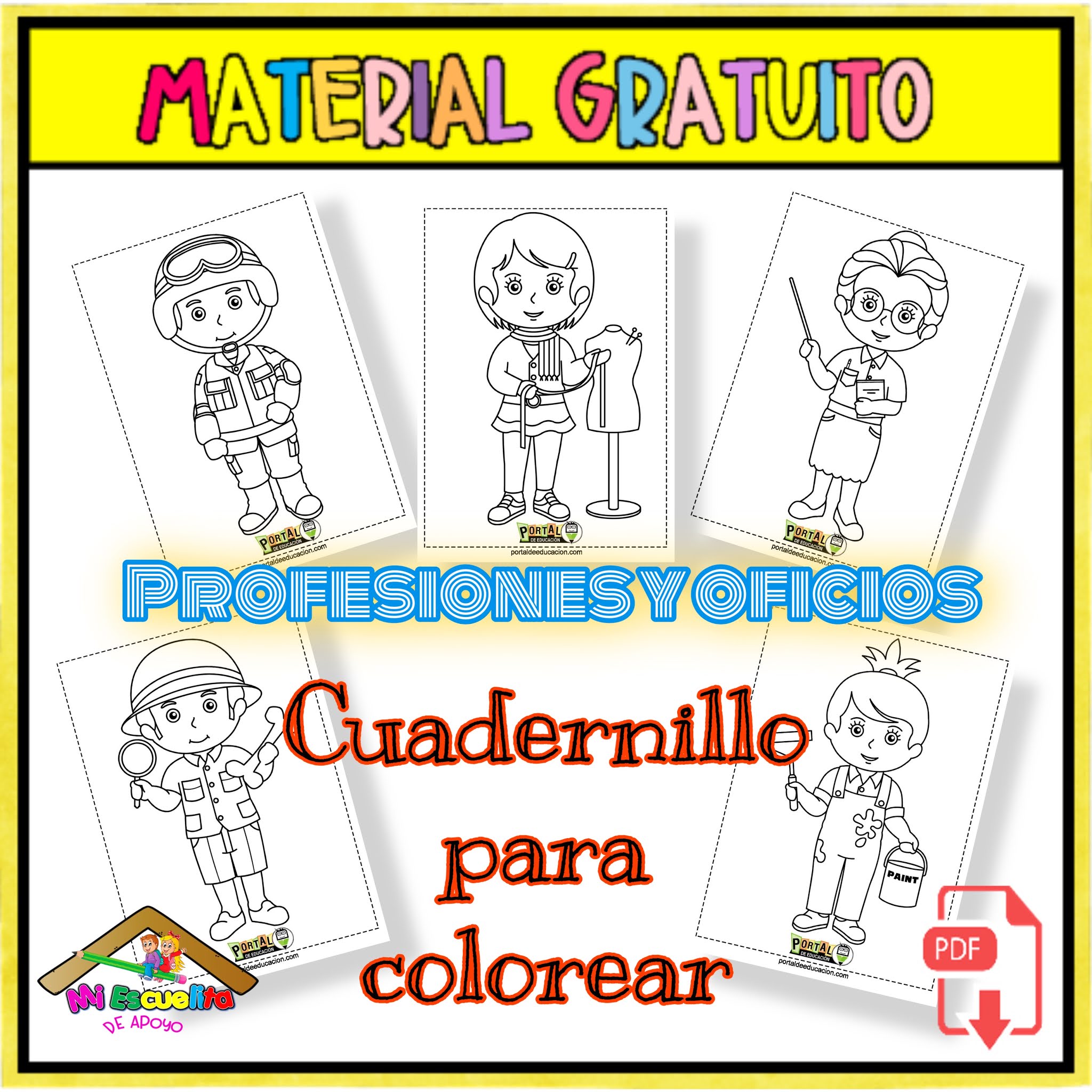 Oficios y profesiones para colorear