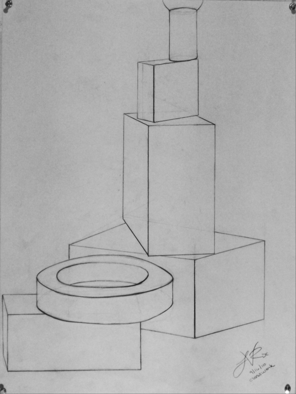 Bethel Intro To Drawing: In-Class Examples of Intuitive Perspective