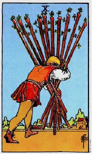 Tarôt - Oráculo Milenar: Arcano 27 - O Inesperado - 10 de Paus