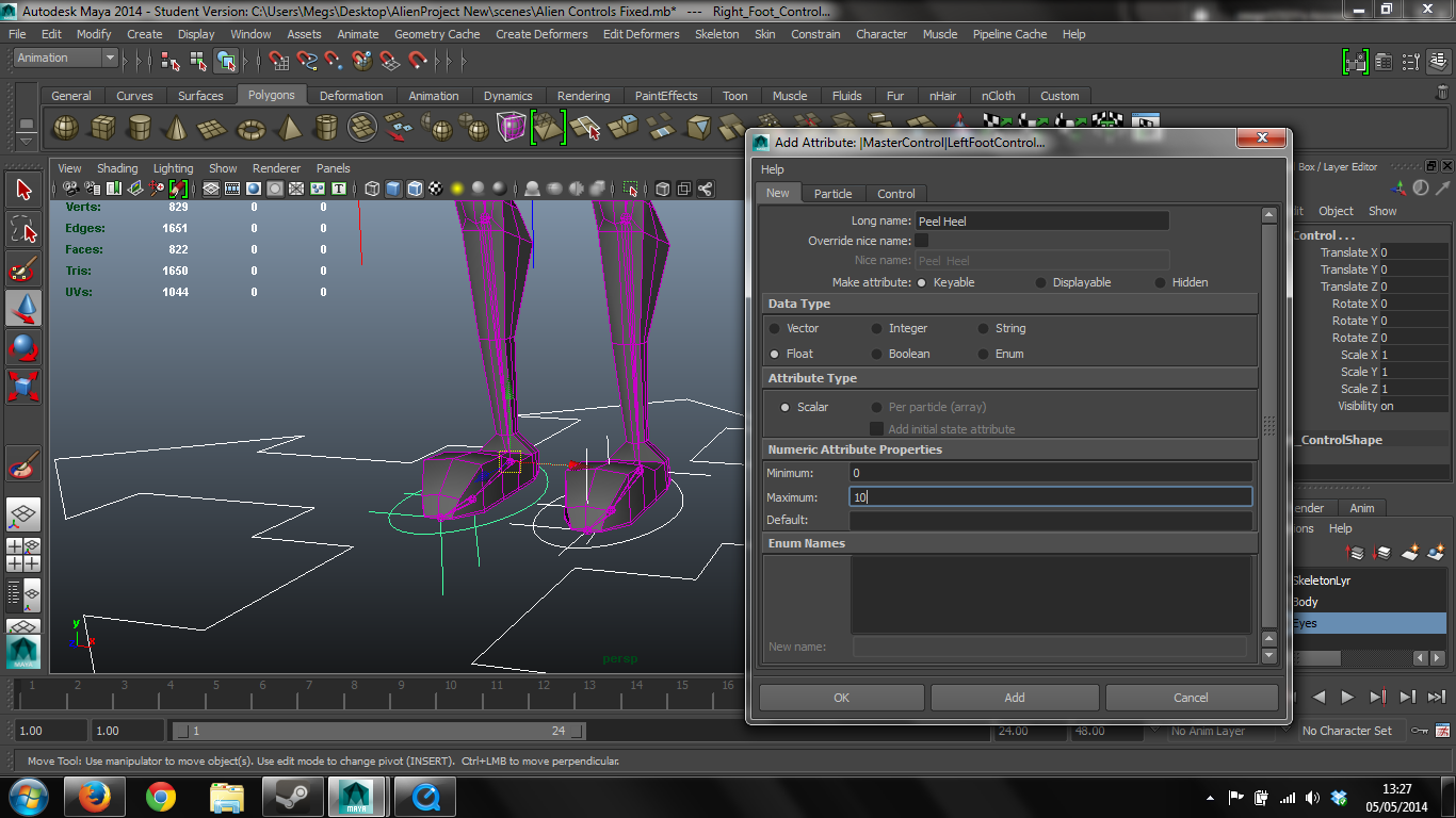 Dinosaurs vs Unicorns: Maya Workshop: Biped Modelling in Maya Part 6