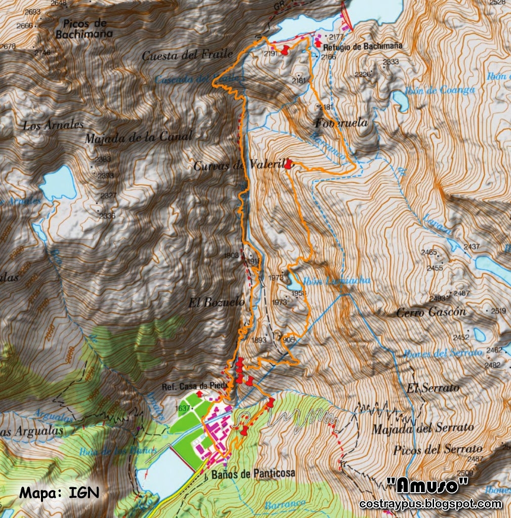 Amuso: Balneario de Panticosa. Muro de la Cascada de Bachimaña ...