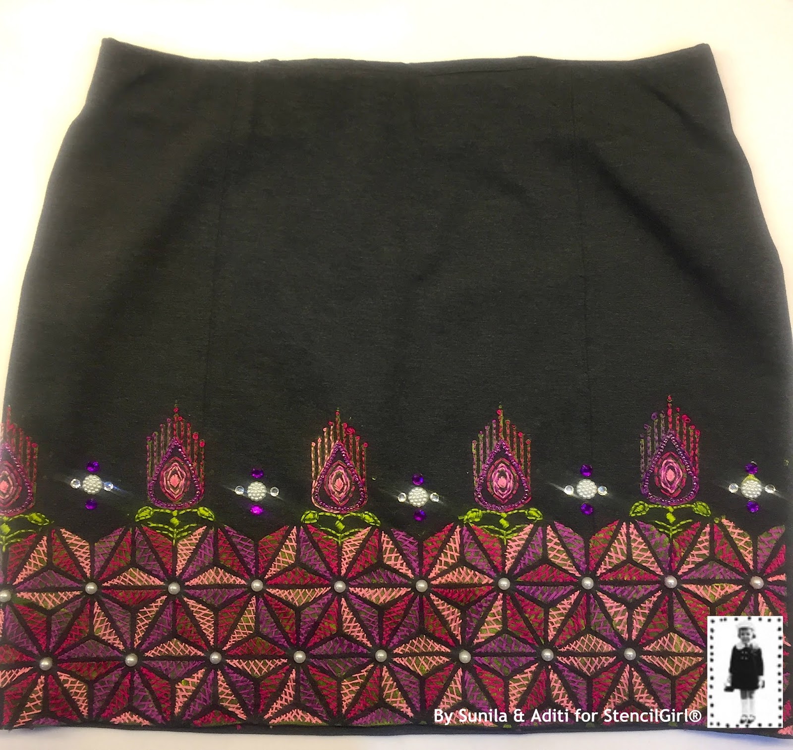 StencilGirl Talk: Let's Wear It: Stenciled, Embroidery Embellished ...