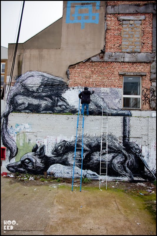 Belgian artist ROA London Street Art | Hookedblog - Street Art from ...
