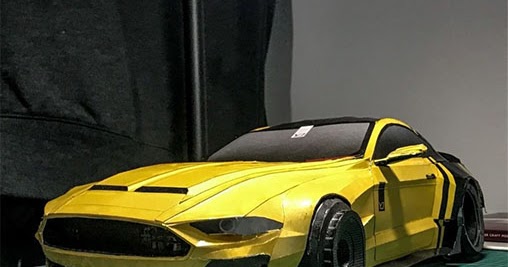 Ford Mustang Long Nose Paper Model | Paperized Crafts