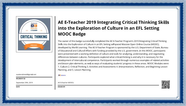 Integrating Critical Thinking Skills into the Exploration of Culture in ... Integrating Critical Thinking Skills into the Exploration of Culture in ...
