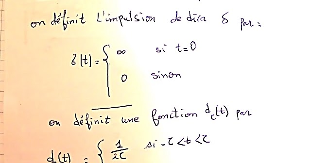 impulsion de Dirac / explication trés facile / dirac pulse - Get formed ...