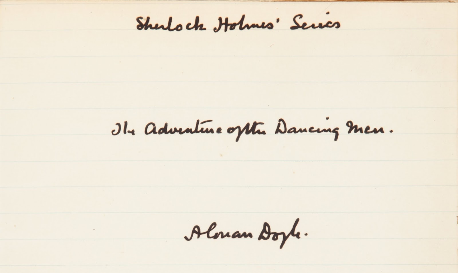 Manuscript of 'The Dancing Men' Sold at Auction - I Hear of Sherlock ...