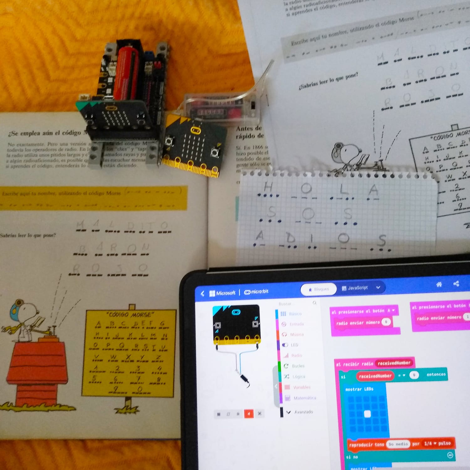 Código Morse con 2 Microbit