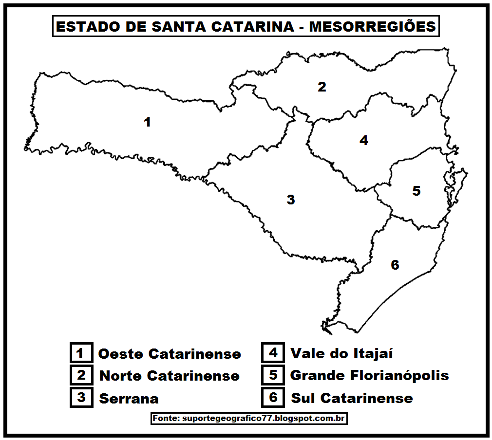 MesorregiÕes Dos Estados Das RegiÕes Sul Sudeste E Centro Oeste