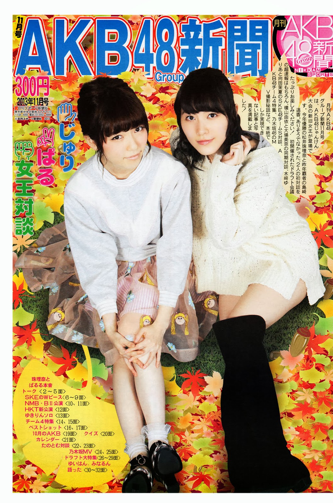 AKB48 Shimazaki Haruka 島崎遥香 Paruru ぱるる TEAM A: Monthly AKB48 Group Newspaper Paruru and Jurina