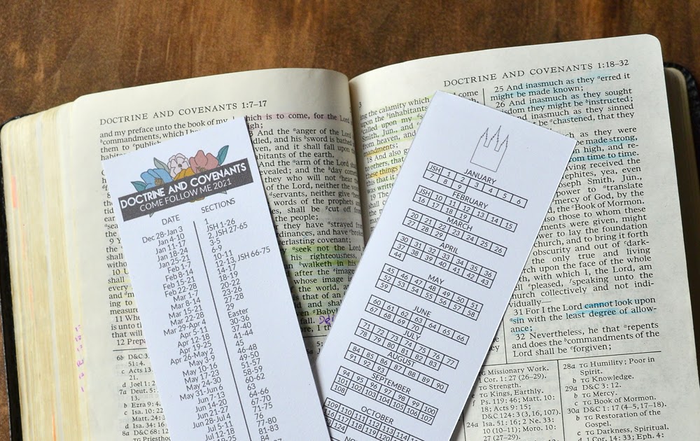 Come Follow Me Doctrine and Covenants Double Sided Bookmarks - Sisters ...