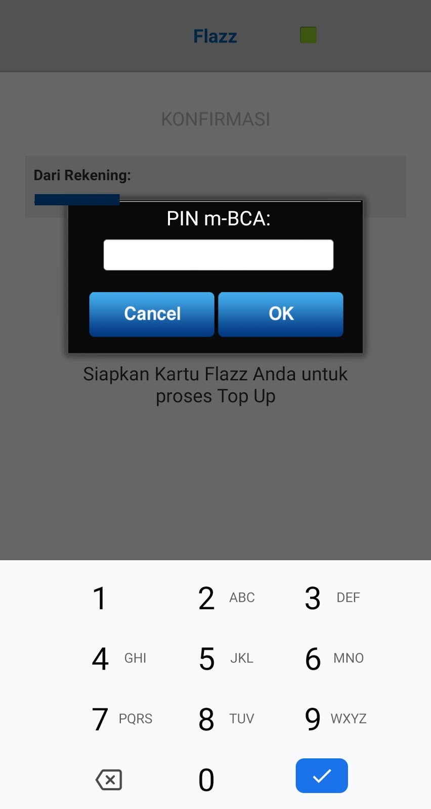 7 Langkah Melakukan Top Up Saldo Flazz pada aplikasi BCA Mobile