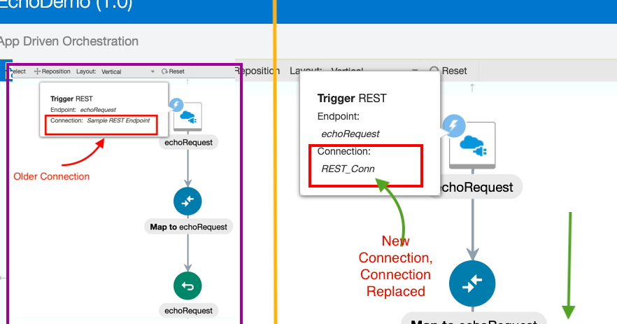 Replace Existing Connection with New Connection in OIC Integration