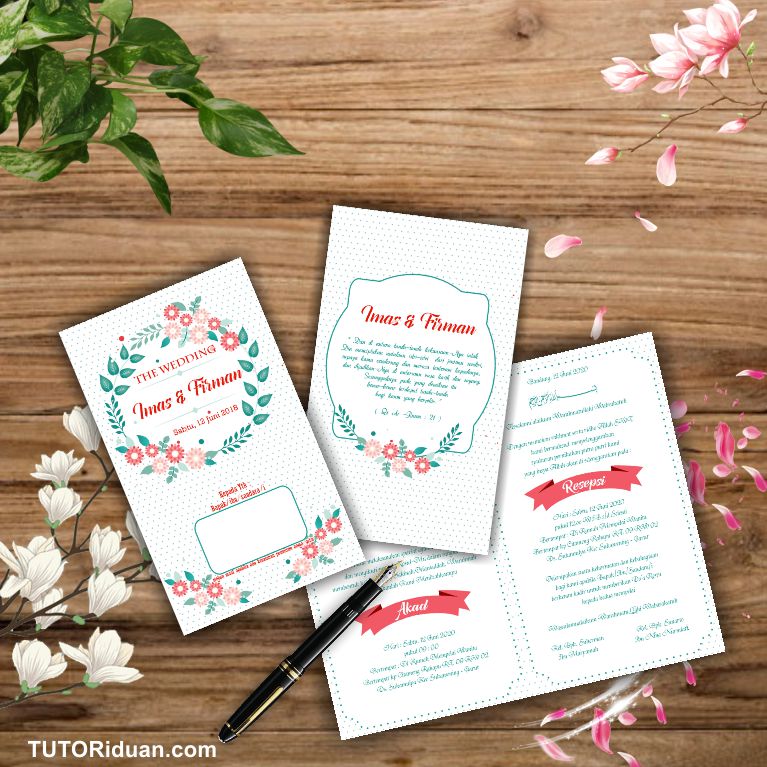 Free 2 Mockup Undangan dan 30 Desain Undangan Pernikahan (Free PSD ...