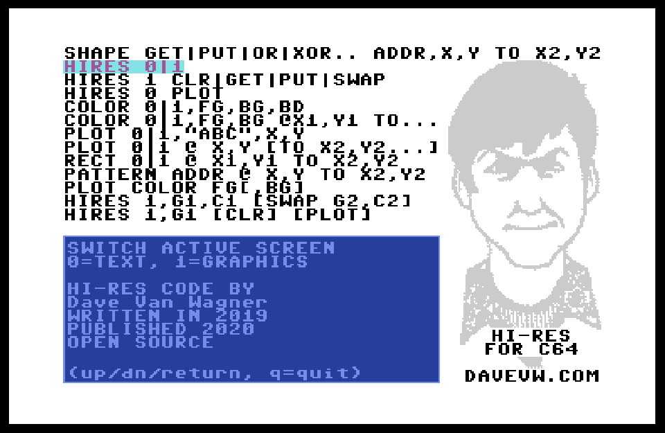 Tech with Dave: New Hi-res Graphics for Commodore 64