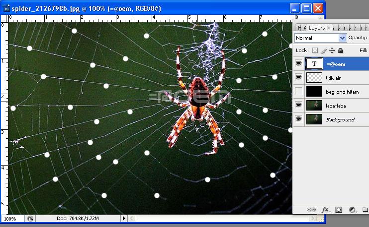 tabibkom: Tutorial membuat titik embun pada jaring laba-laba