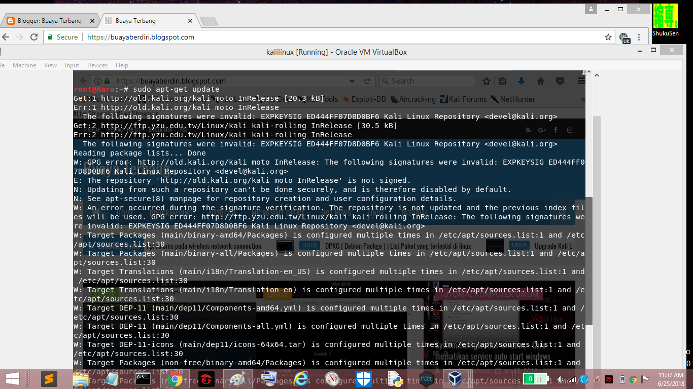 Error Sudo Apt Get Update The Following Signatures Were Invalid Expkeysig Ed444ff07d8d0bf6