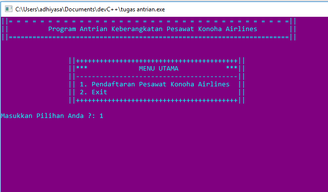 Program Queue Menampilkan Antrian Pesawat Dalam Bahasa C++ - Jawah Elmu
