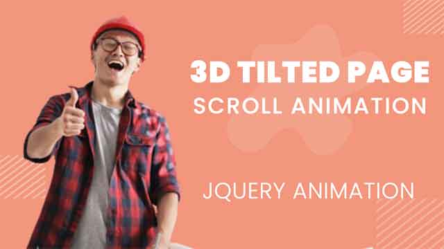 3D Tilted Page Scroll Animation