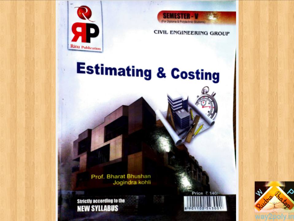Estimating & Costing book for 5th Sem Civil download now - Way to ...