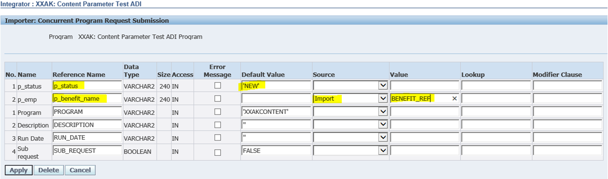 Oracle Apps Solutions: Calling a Concurrent Program - Web ADI