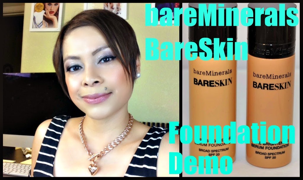 bareMinerals Bare Skin Pure Brightening Serum Foundation Demo and Video ...