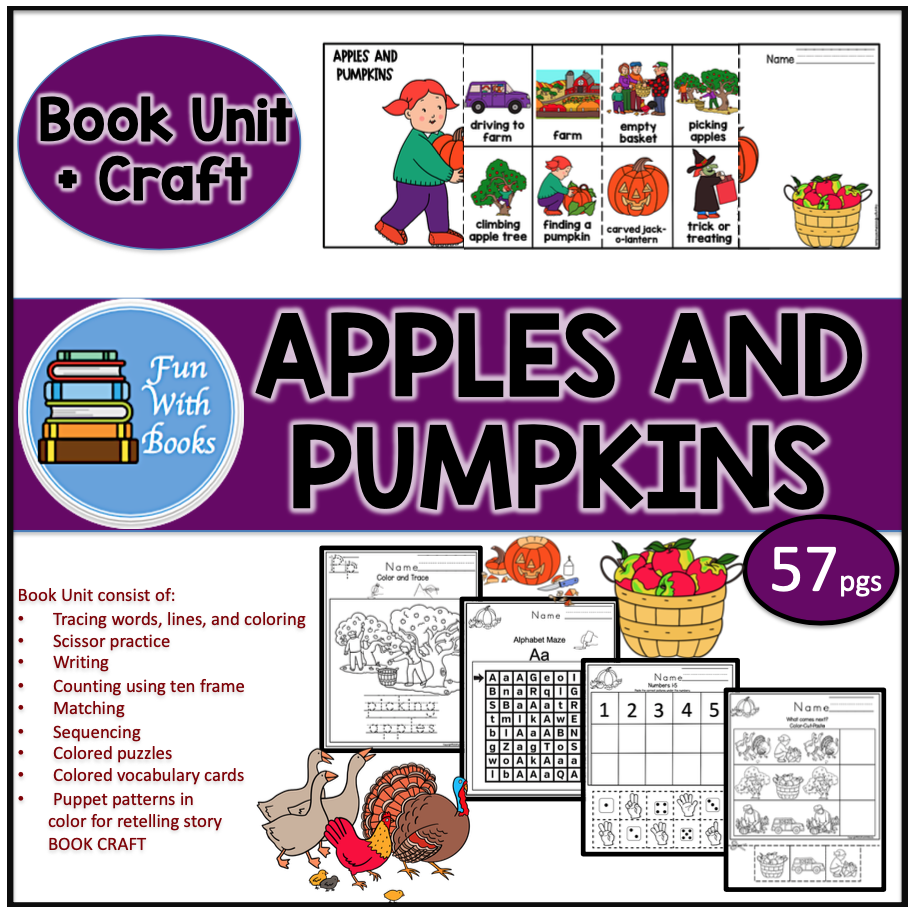 APPLES AND PUMPKINS BOOK UNIT AND CRAFT ~ Book Units by Lynn