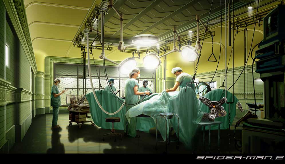 'Spider-Man 2' Doc Ock Operating Room Concept Art by Jamie Rama | RAR ...