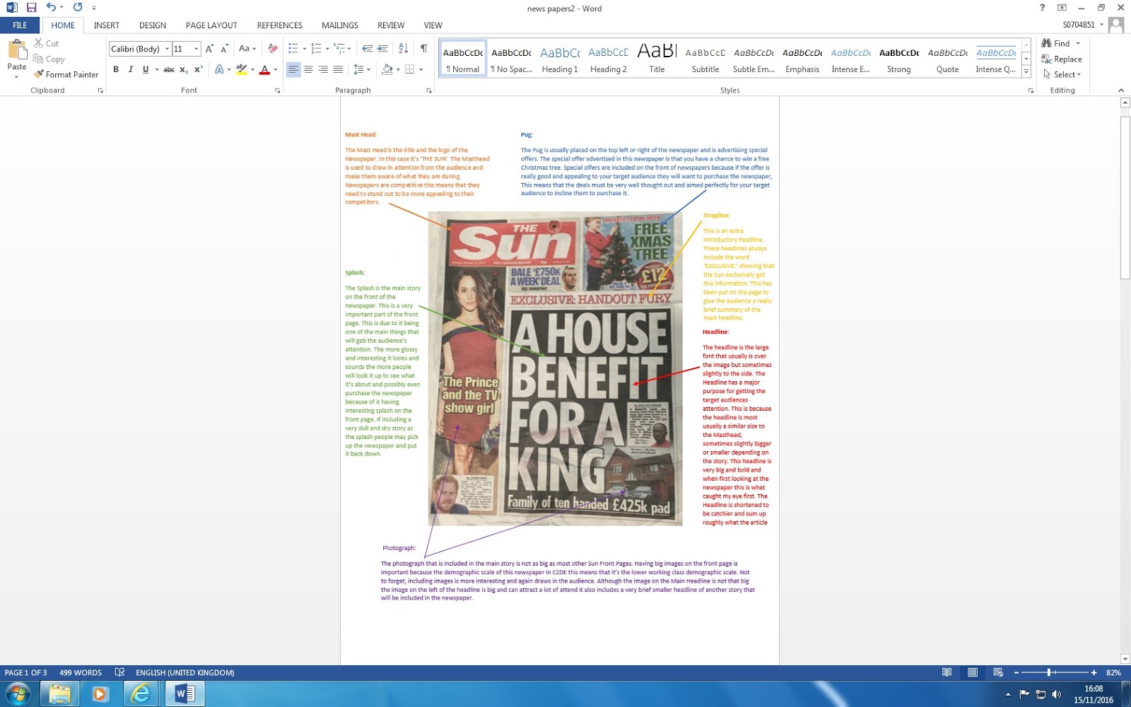 LaurenL3Unit6: Codes and Conventions of Newspapers