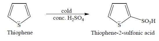 Electriphilic Substitution in Thiophene