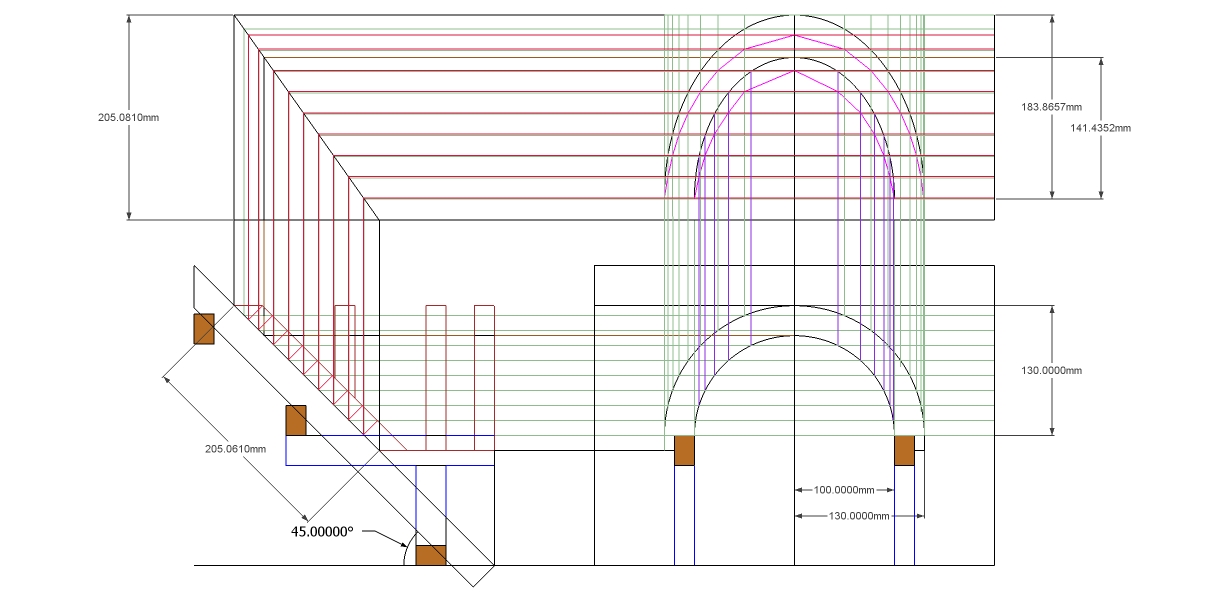 Roof Framing Geometry: The barrel roof dormer