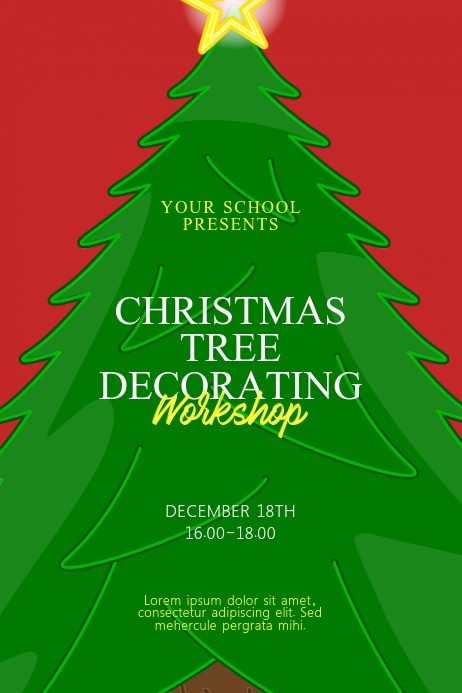 Christmas Tree Poster Template ~ Certificate Letter