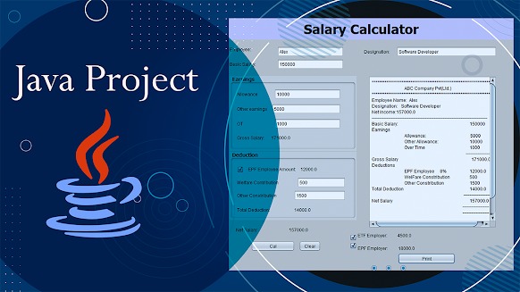 SALARY CALCULATOR WINDOWS APPLICATION USING NETBEANS
