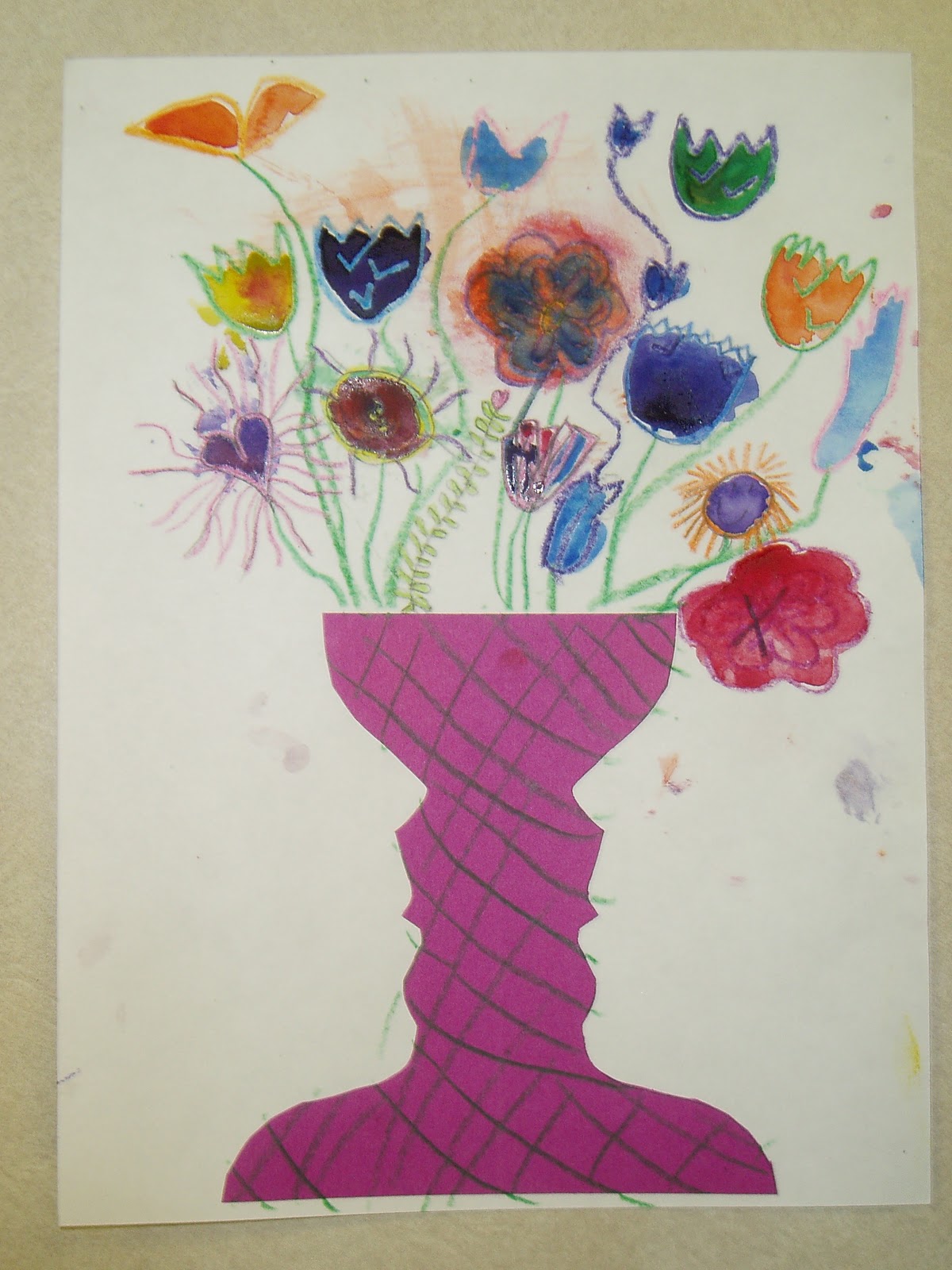 Miss Young's Art Room: 3rd Grade Negative Space Face Vases
