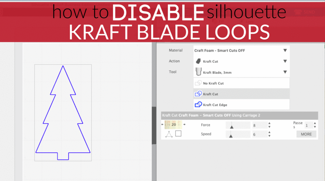 How to Turn Off Silhouette 3mm Kraft Blade Hooks and Loops - Silhouette ...