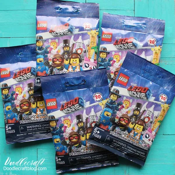 Lego Minifigure Blind Bag Wrappers Upcycled Hairbow!