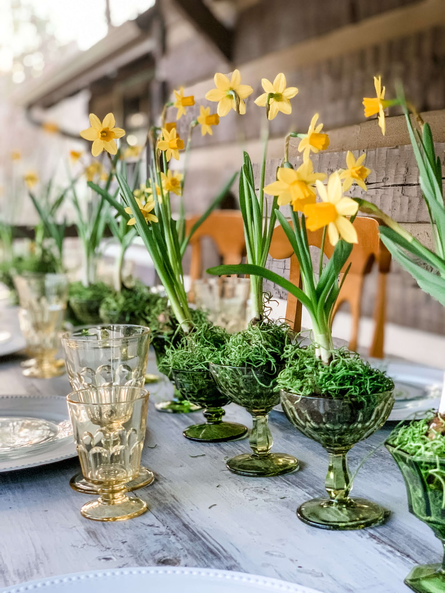Yellow and Green Spring Tablescape | The Roots of Home