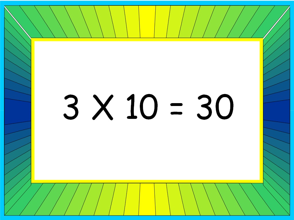 Student Survive 2 Thrive: Math Flash Cards: Multiply by 10 (10 is the ...