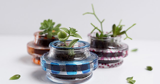 Upcycle glass cap pots - Journey into Creativity