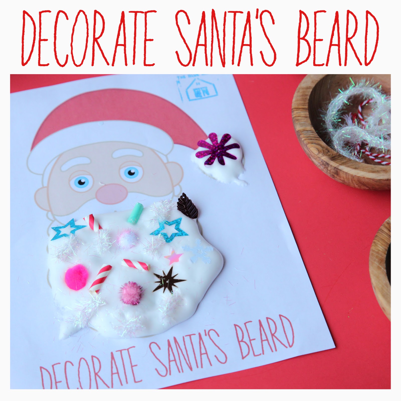 The Blue Barn: Decorate Santa's Beard