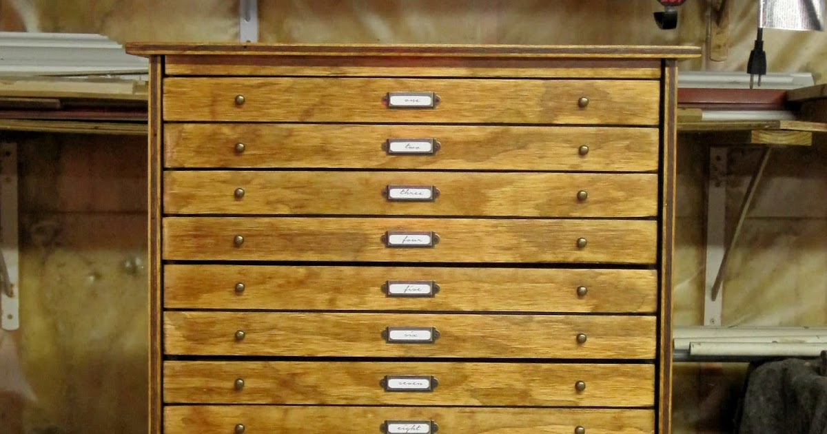 DIY Antique Style Map Cabinet