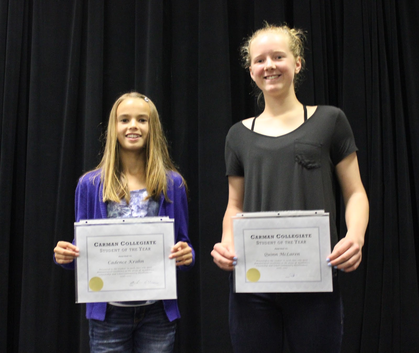 Carman Collegiate Cat's Meow: Grade 7/8 Awards