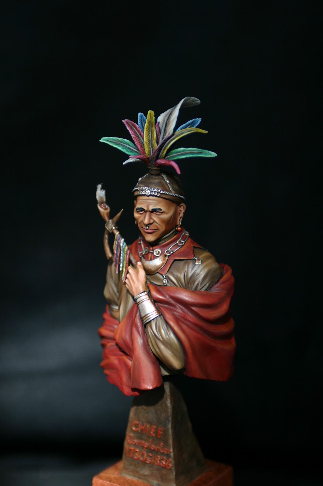 PAINTED FIGURES BY MIKE CRAMER: Seneca War Chief Kaintwakon "Cornplanter"