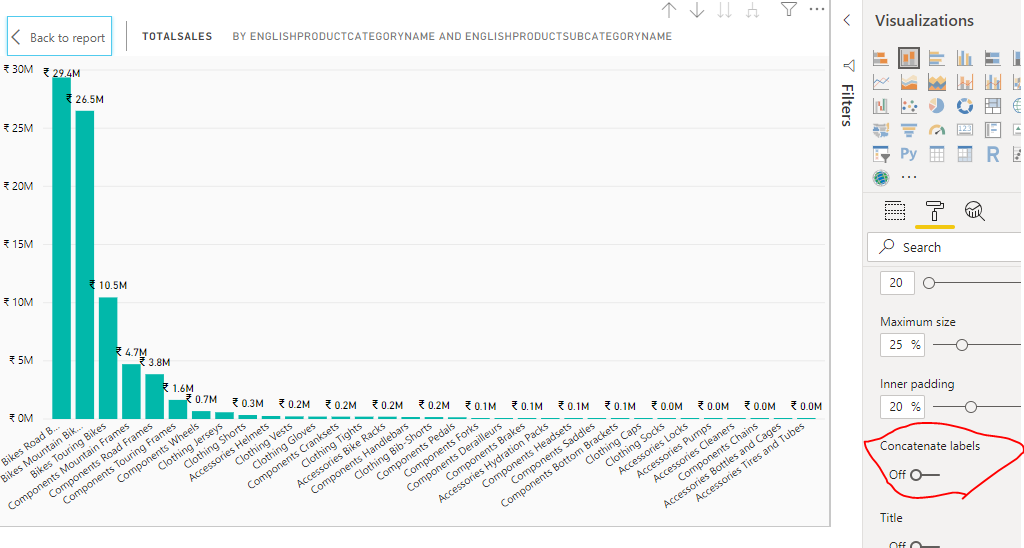 Power BI - the powerful BI: X-Axis Concatenation in Power BI